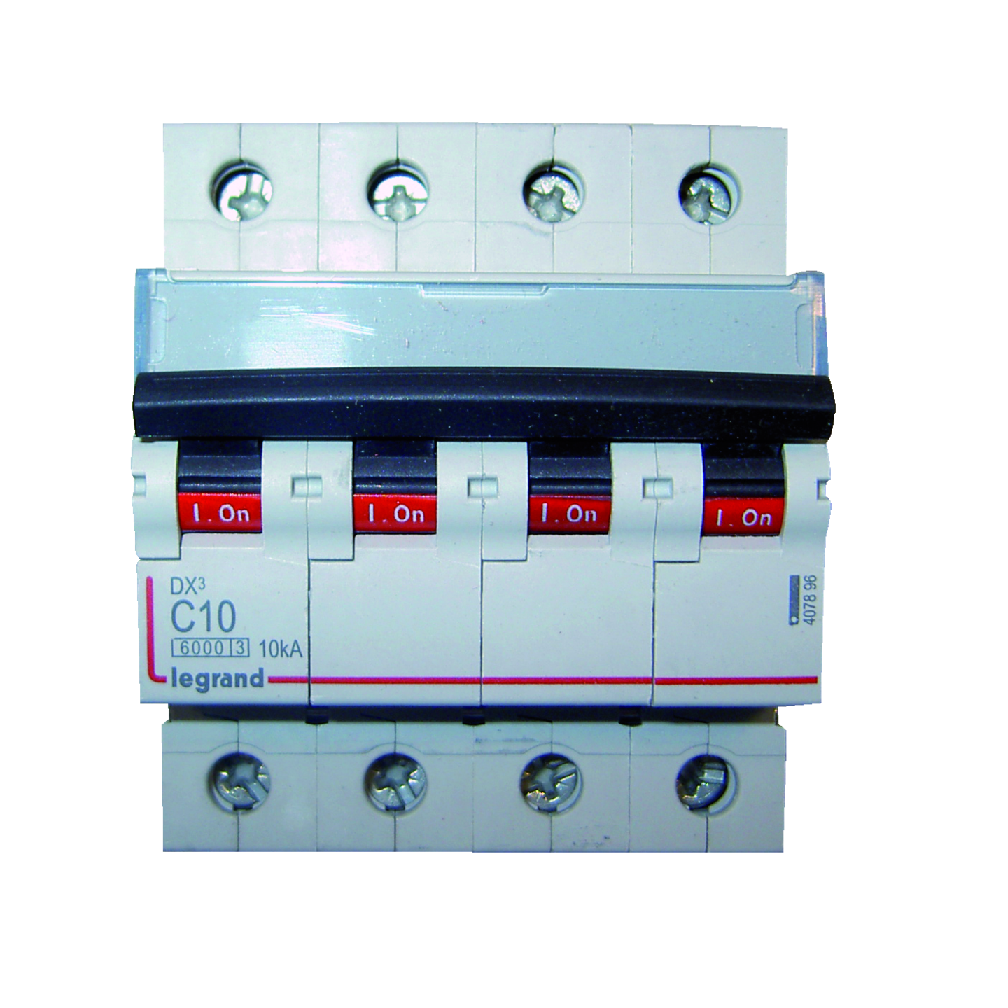 Disjoncteur auto/vis triphasé courbe C 10 A